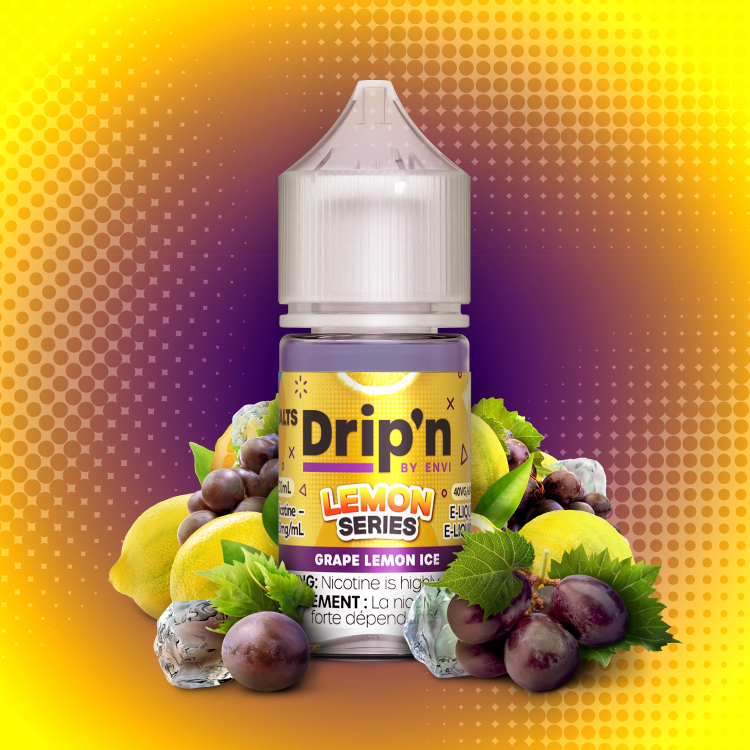 Drip'n by Envi Grape Lemon Ice E-Liquid | 30mL – ENVI Vape